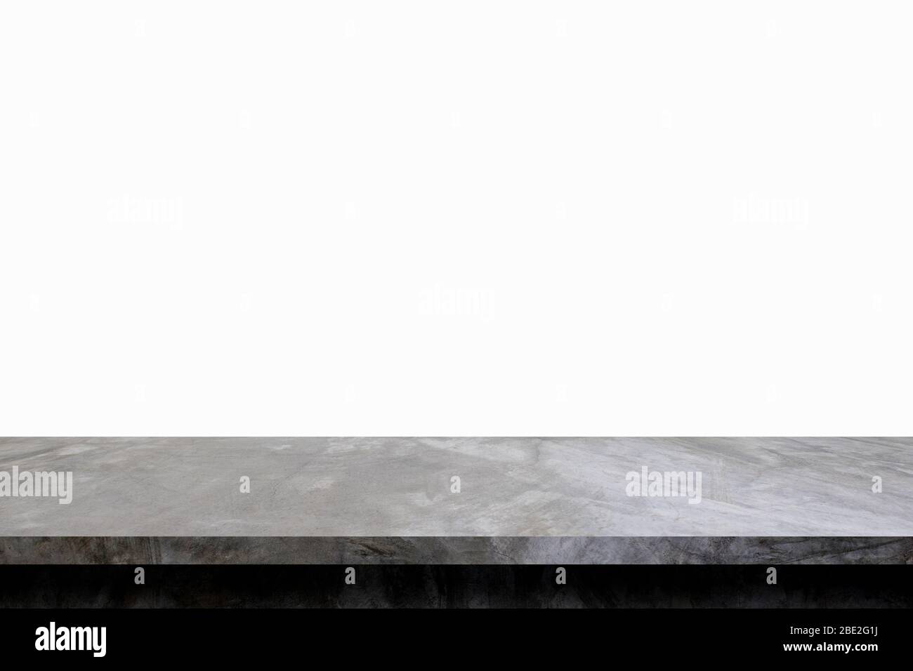 gray cement table, congreate floor and shelf to display product Stock ...