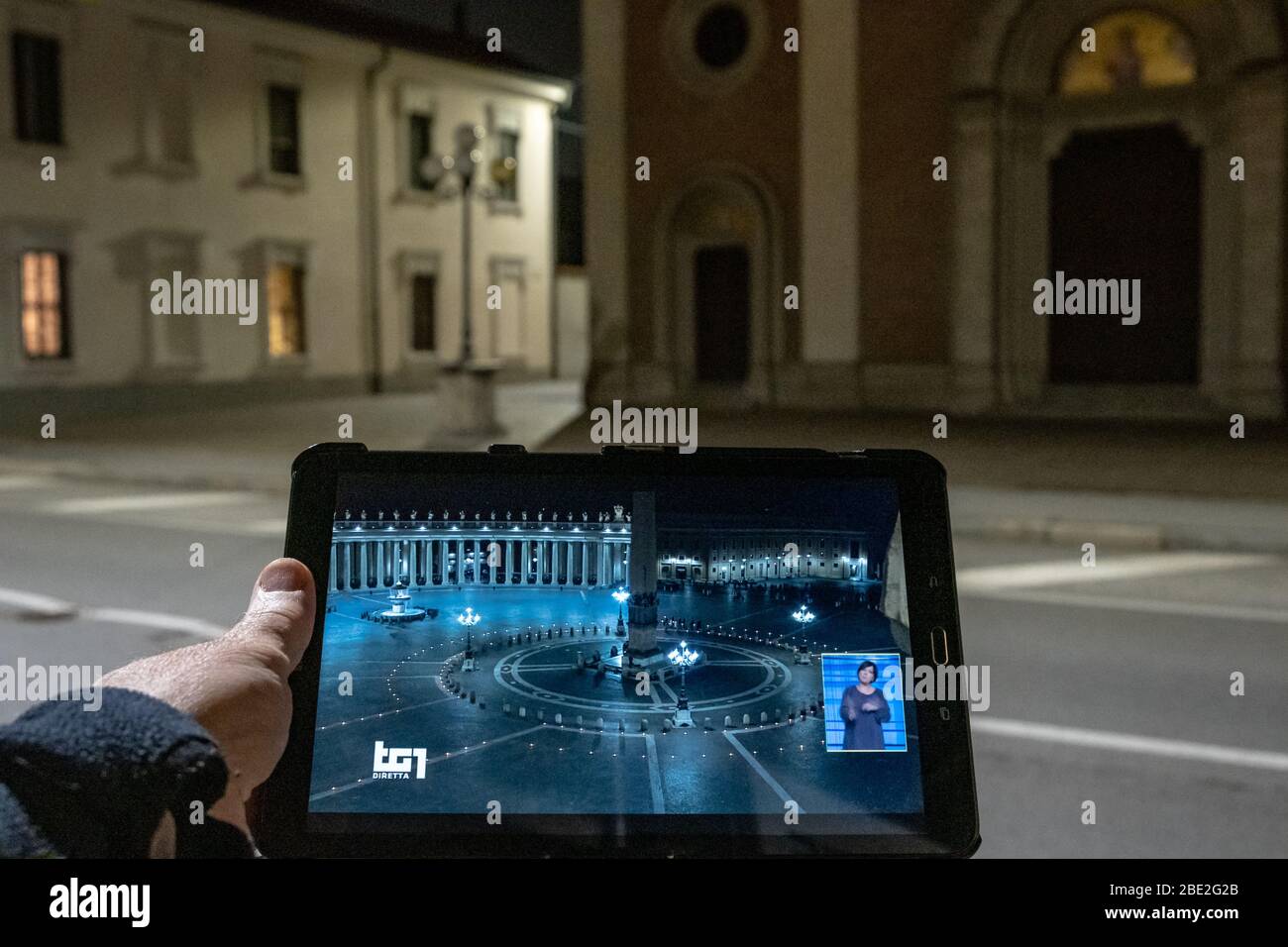 April 10th, 2020 – 9:00 P.M. – Holy Friday The parvis of the main ...