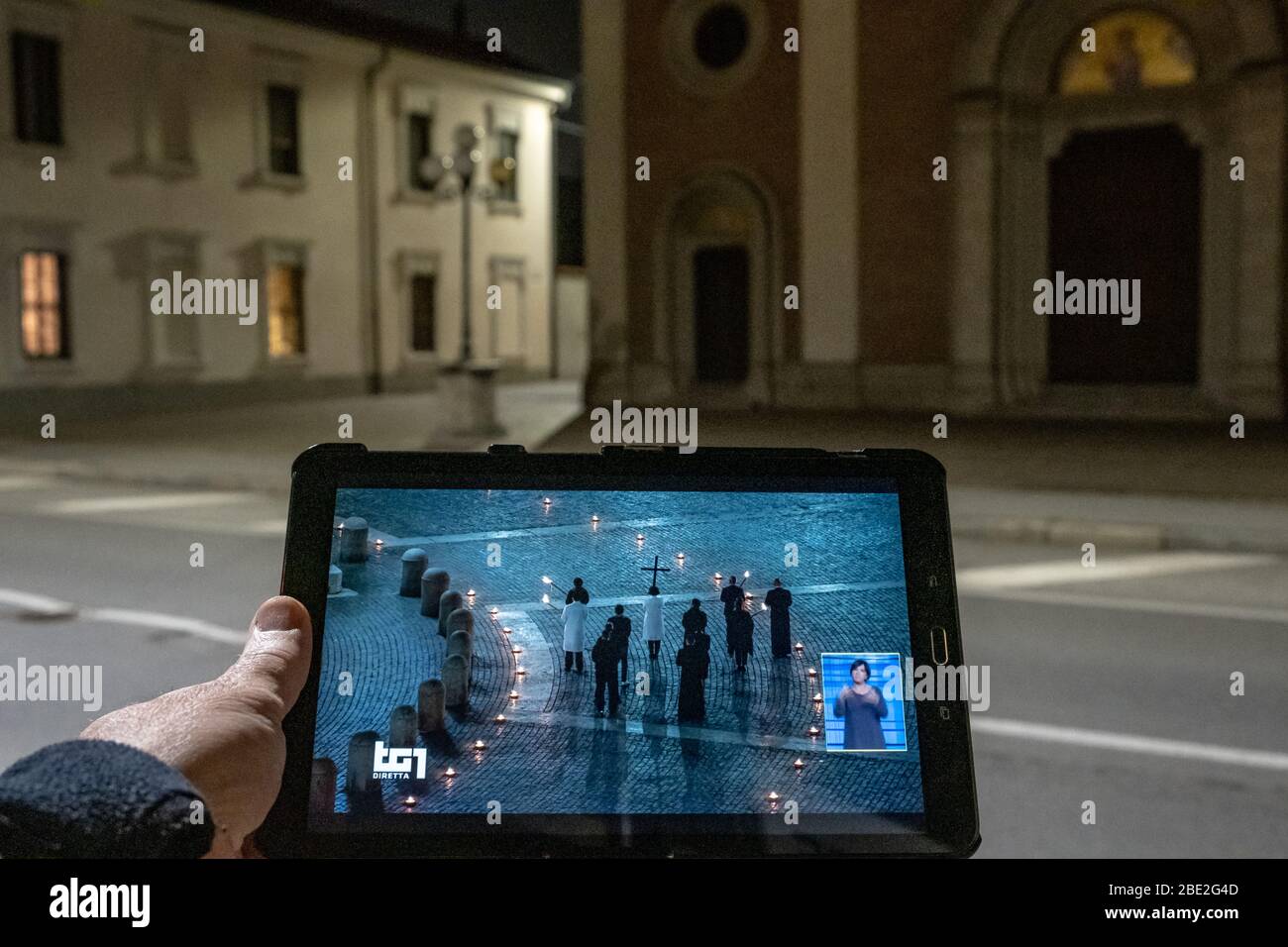 April 10th, 2020 – 9:00 P.M. – Holy Friday The parvis of the main ...