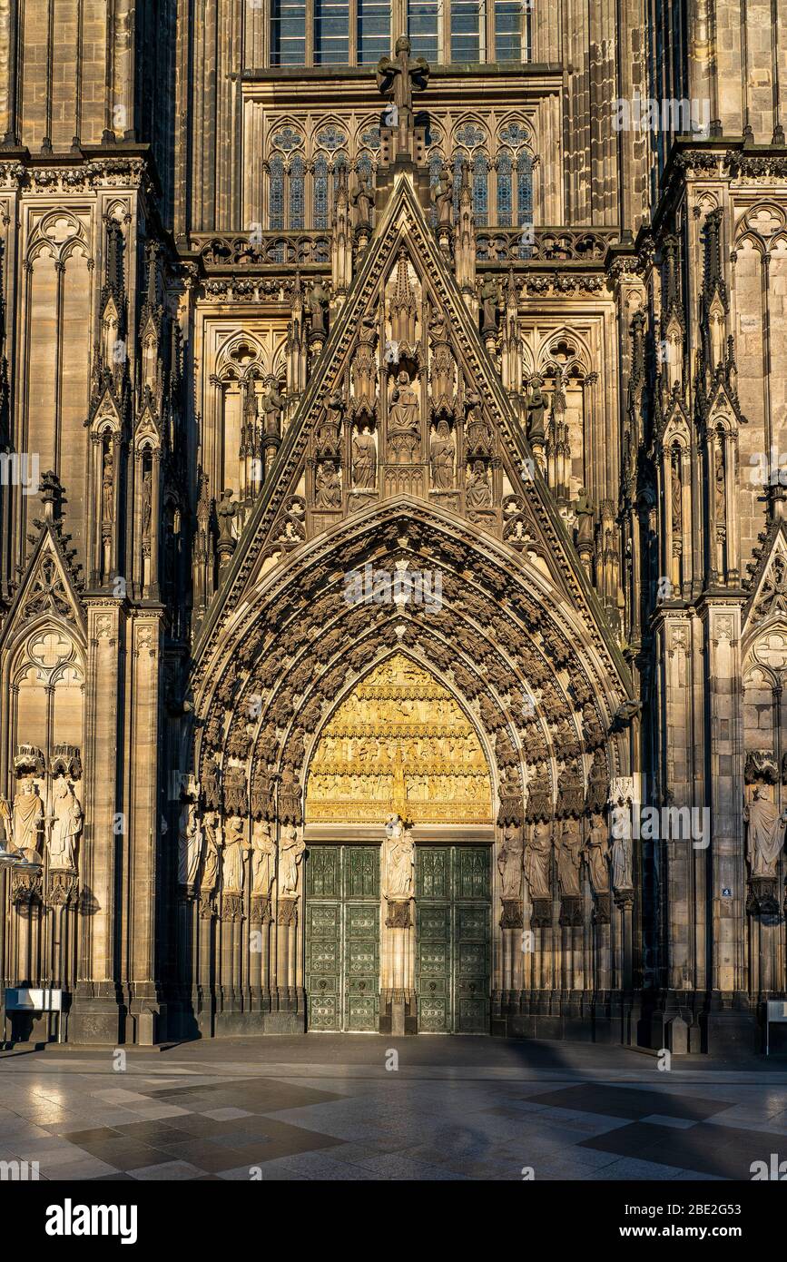 Entrance gate to Cologne Cathedral, Germany Stock Photo - Alamy