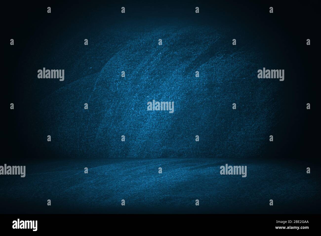 dark blue grunge studio backdrop background Stock Photo - Alamy