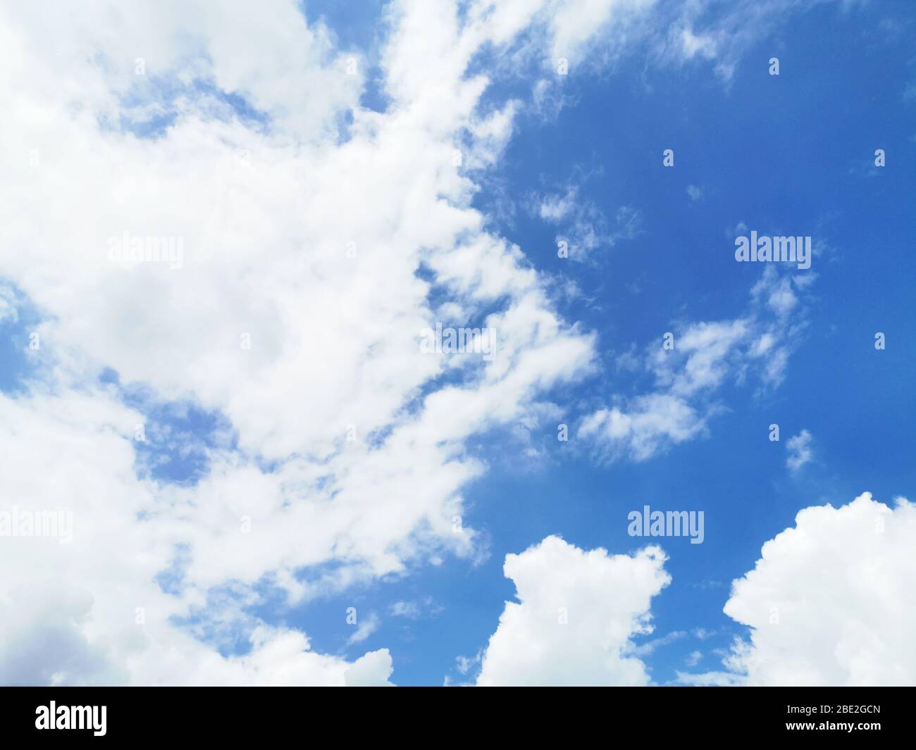 blue sky and clear white cloud nature background Stock Photo - Alamy