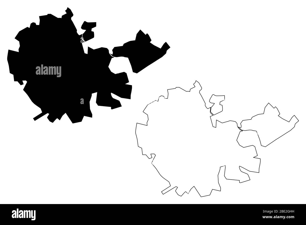 Tarsus City (Republic of Turkey) map vector illustration, scribble ...