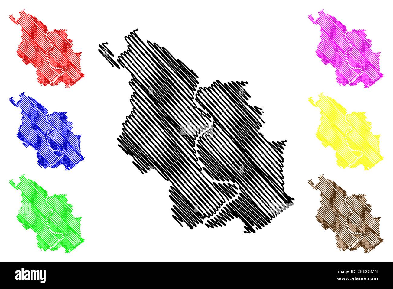 Cologne City (Federal Republic of Germany) map vector illustration, scribble sketch City of ...