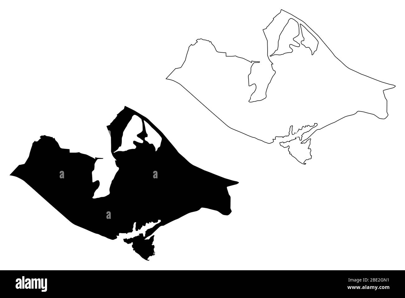 Gebze City (Republic of Turkey, Marmara Region) map vector illustration ...