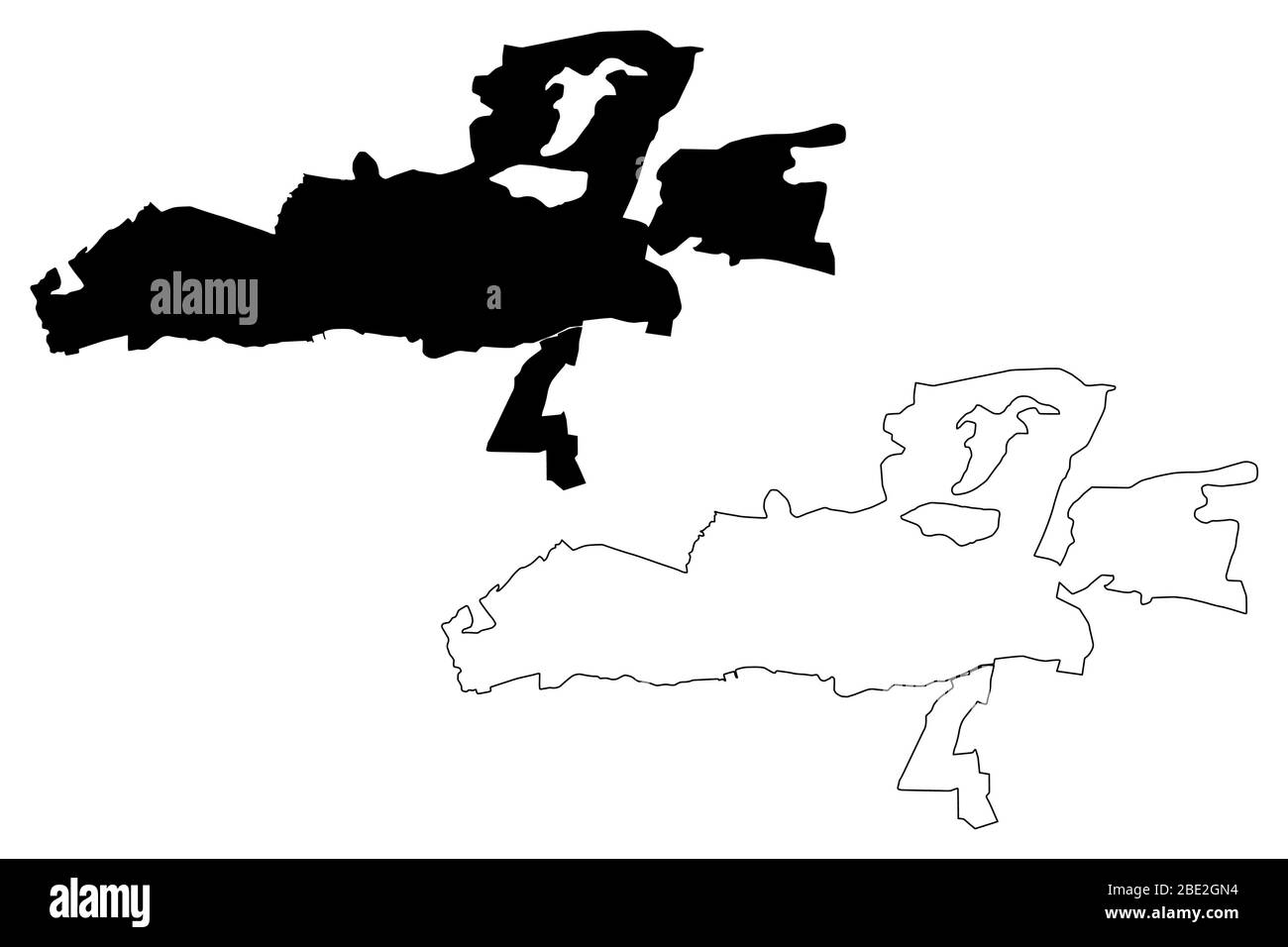 Izmit City (Republic of Turkey, Marmara Region) map vector illustration ...