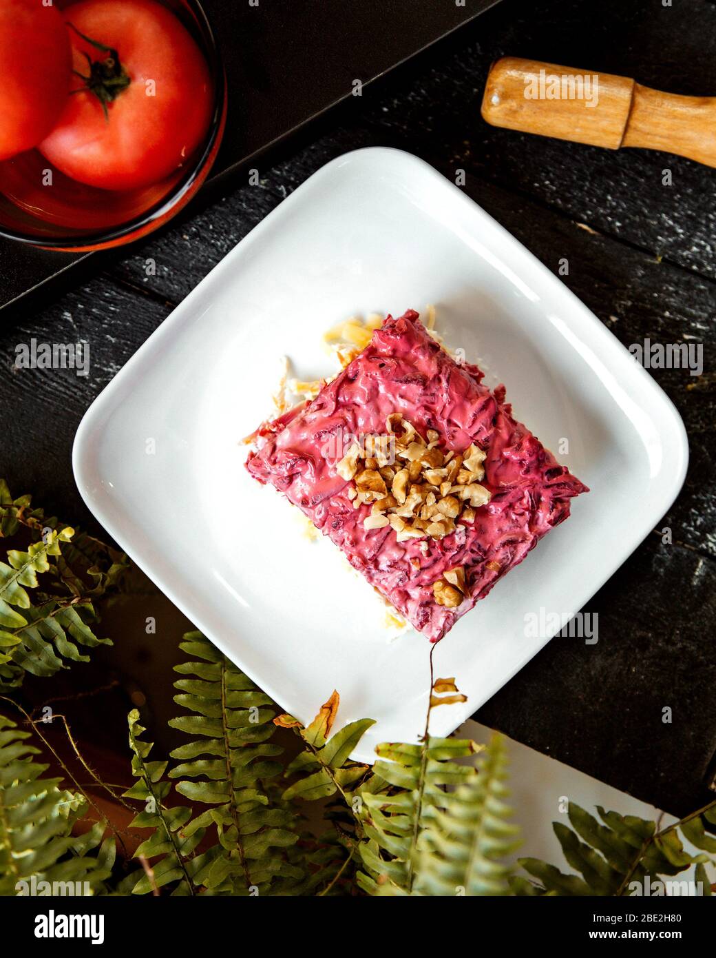 russian traditional salad shuba with herring and beetroot Stock Photo ...