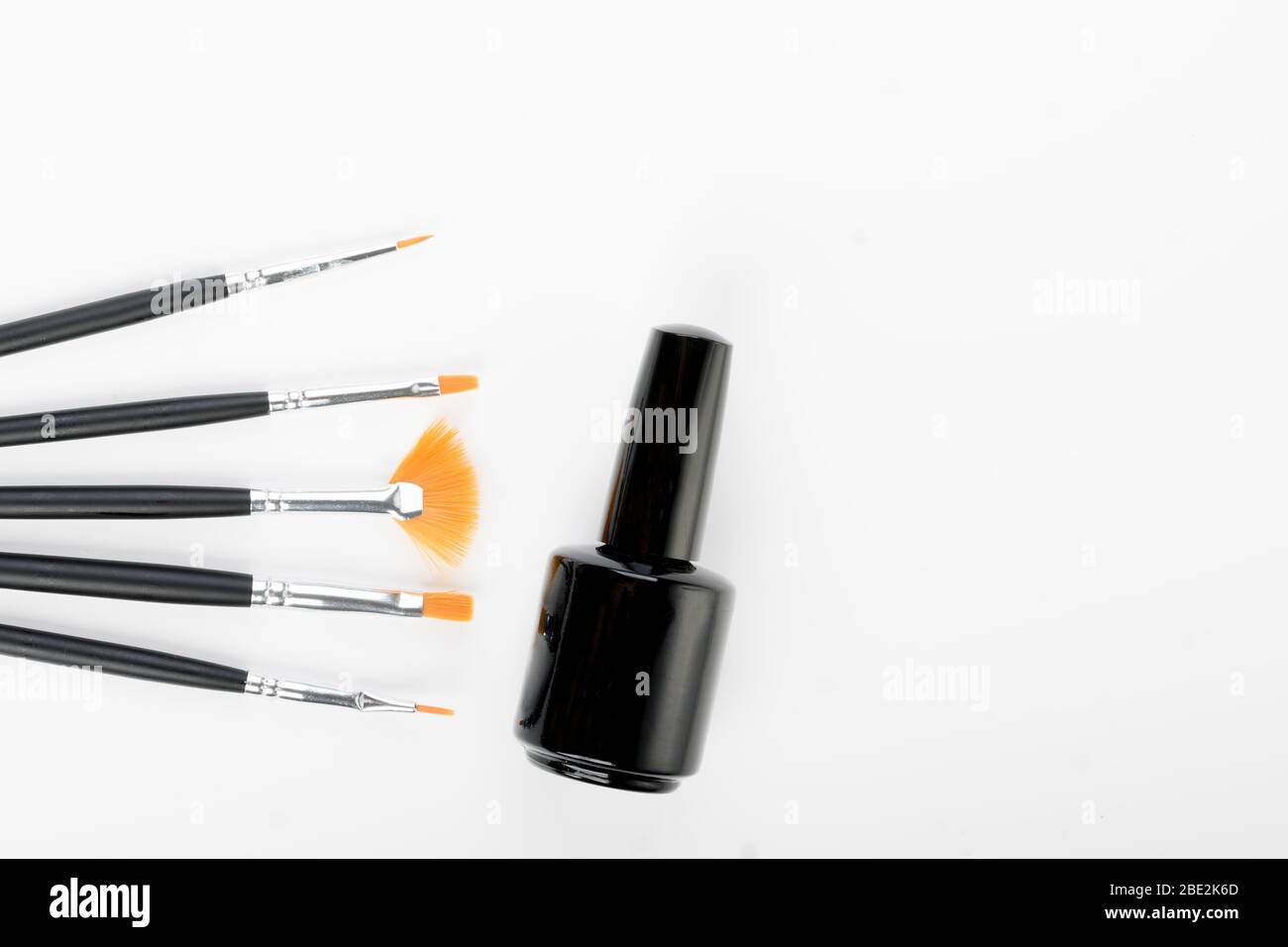 Small brushes for nail painting Stock Photo - Alamy