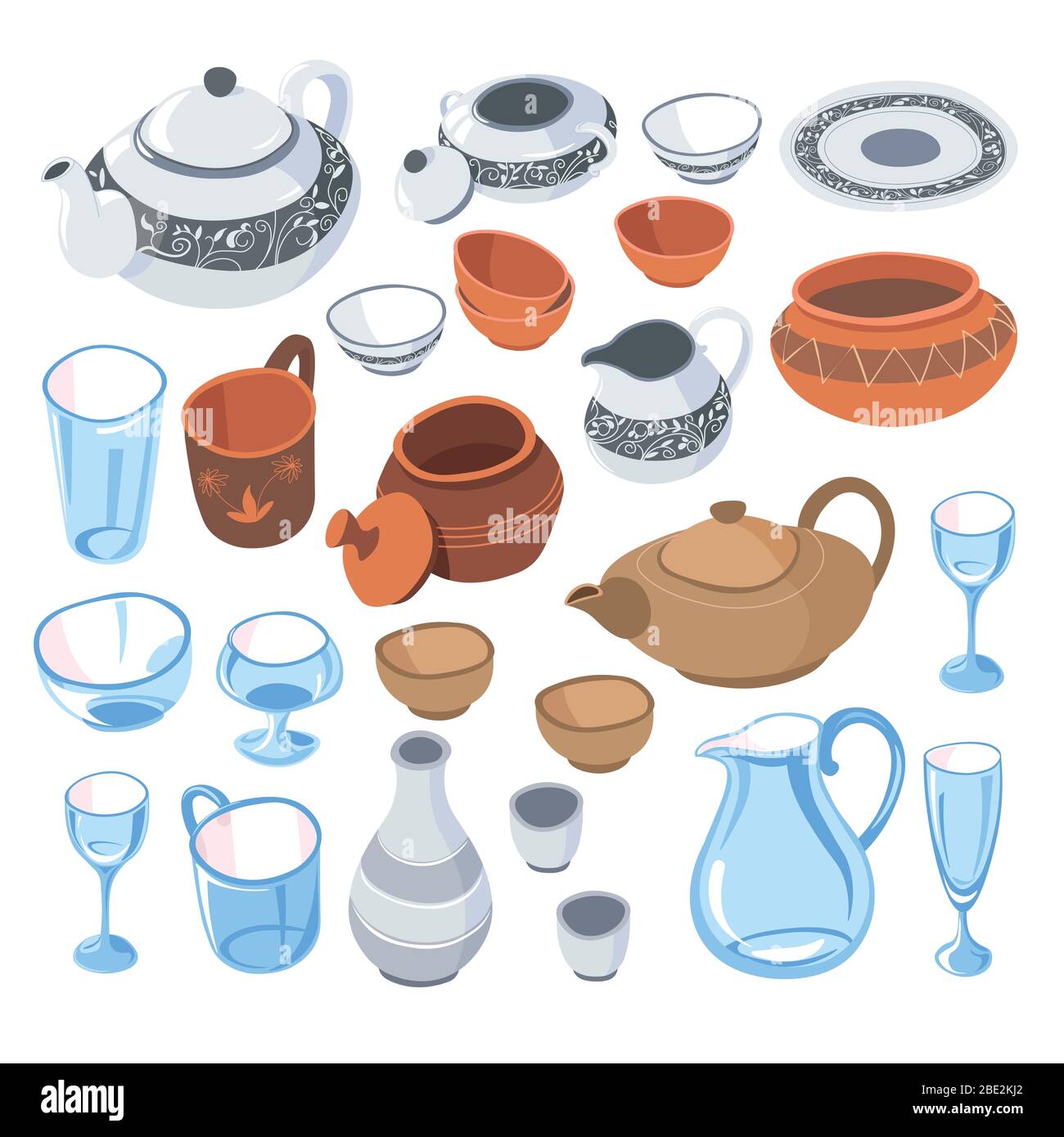 Ornamental serving dishes Stock Vector Images - Alamy