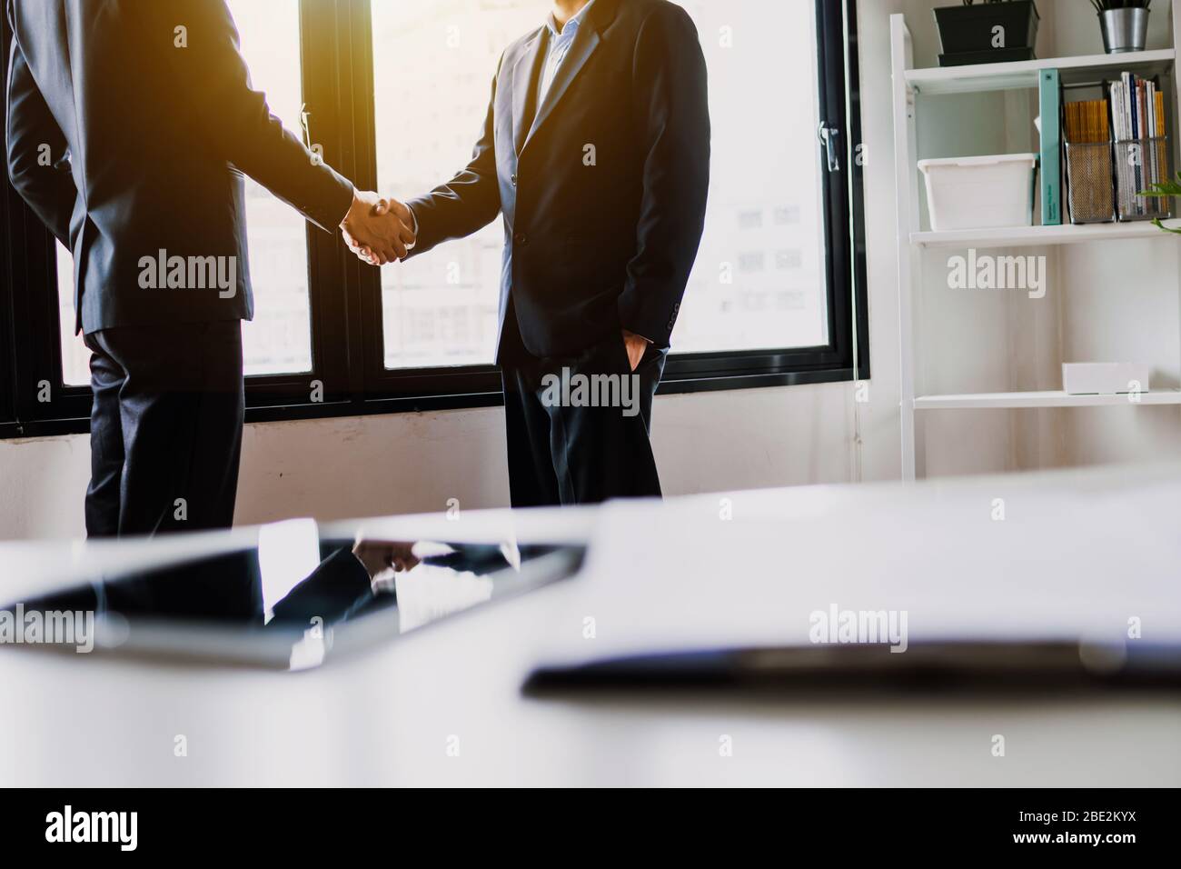 Success business, successful negotiation and partner cooperation ...