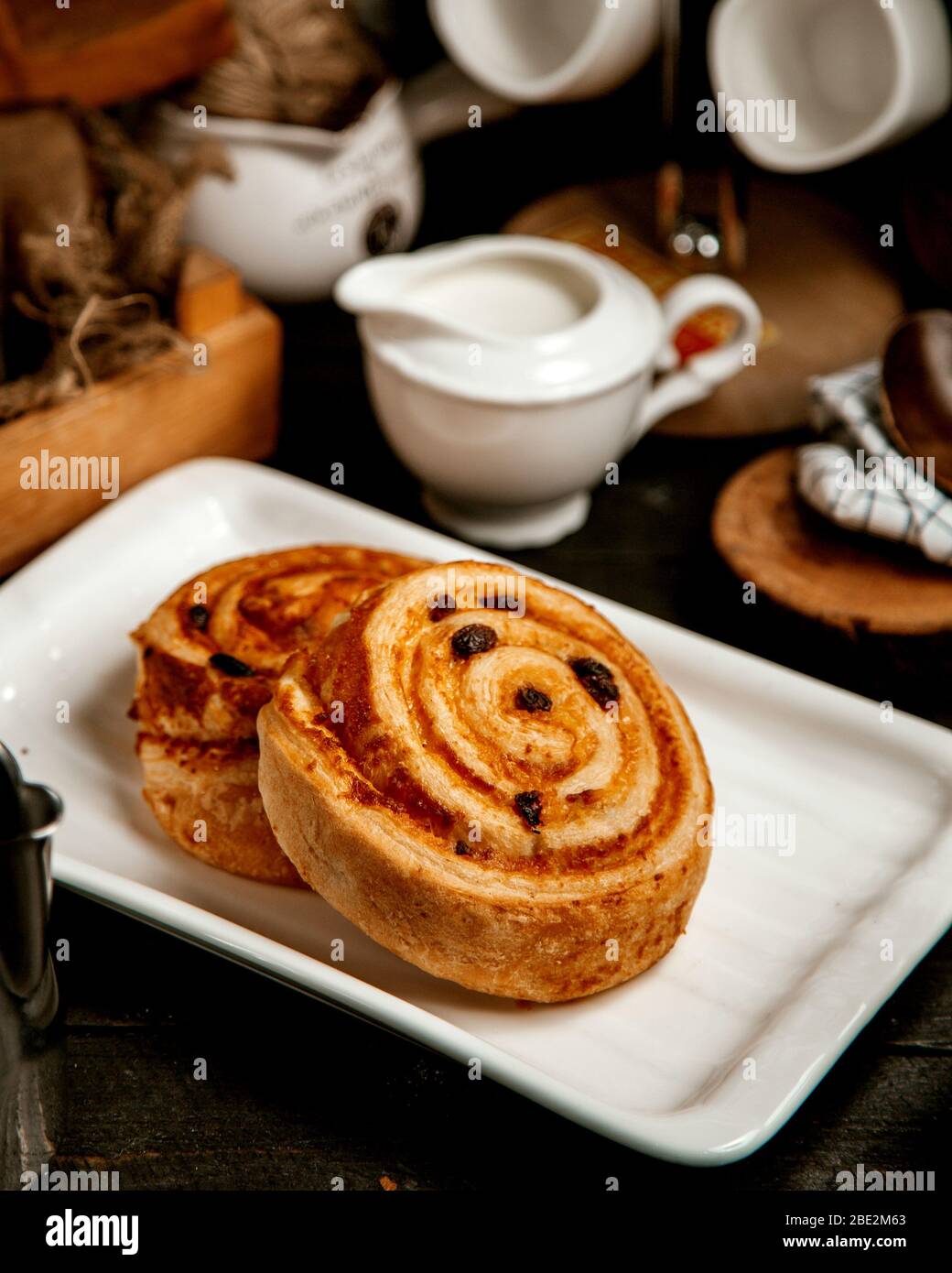 Two baked pastry rolls hi-res stock photography and images - Alamy