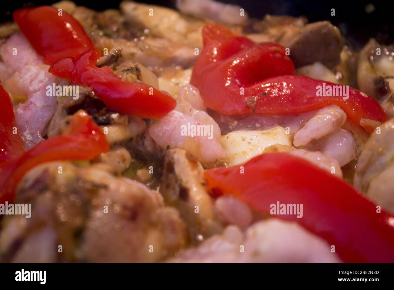 Seafood paella in fry hi-res stock photography and images - Alamy
