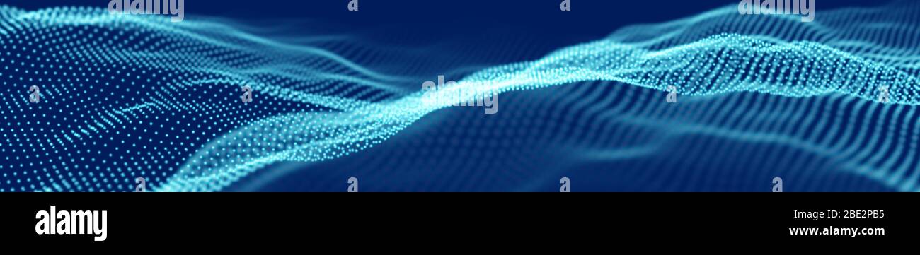 Blue digital wave abstract template Stock Vector Image & Art - Alamy