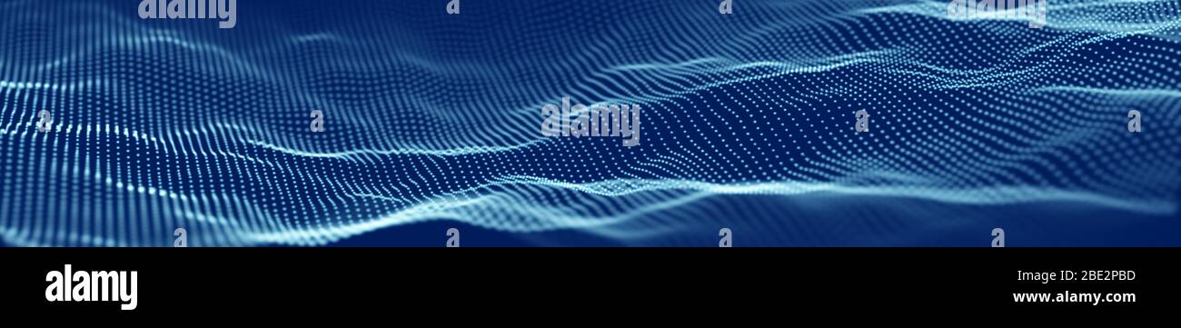 Blue digital wave abstract template Stock Vector Image & Art - Alamy