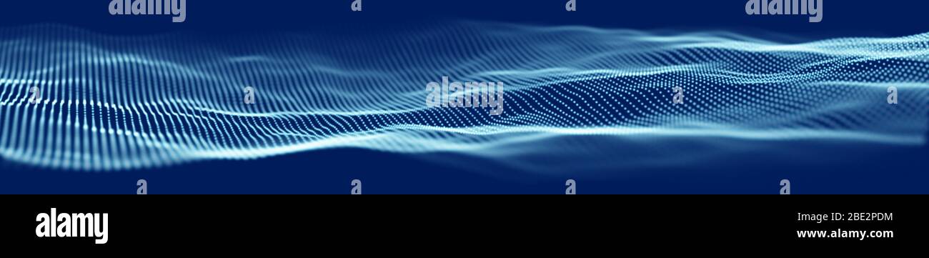 Blue digital wave abstract template Stock Vector Image & Art - Alamy