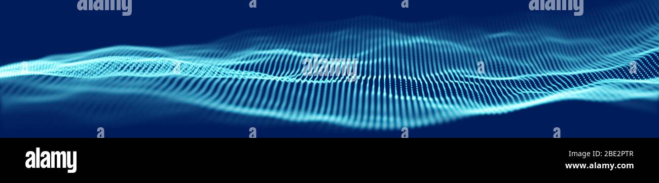 Blue digital wave abstract template Stock Vector Image & Art - Alamy