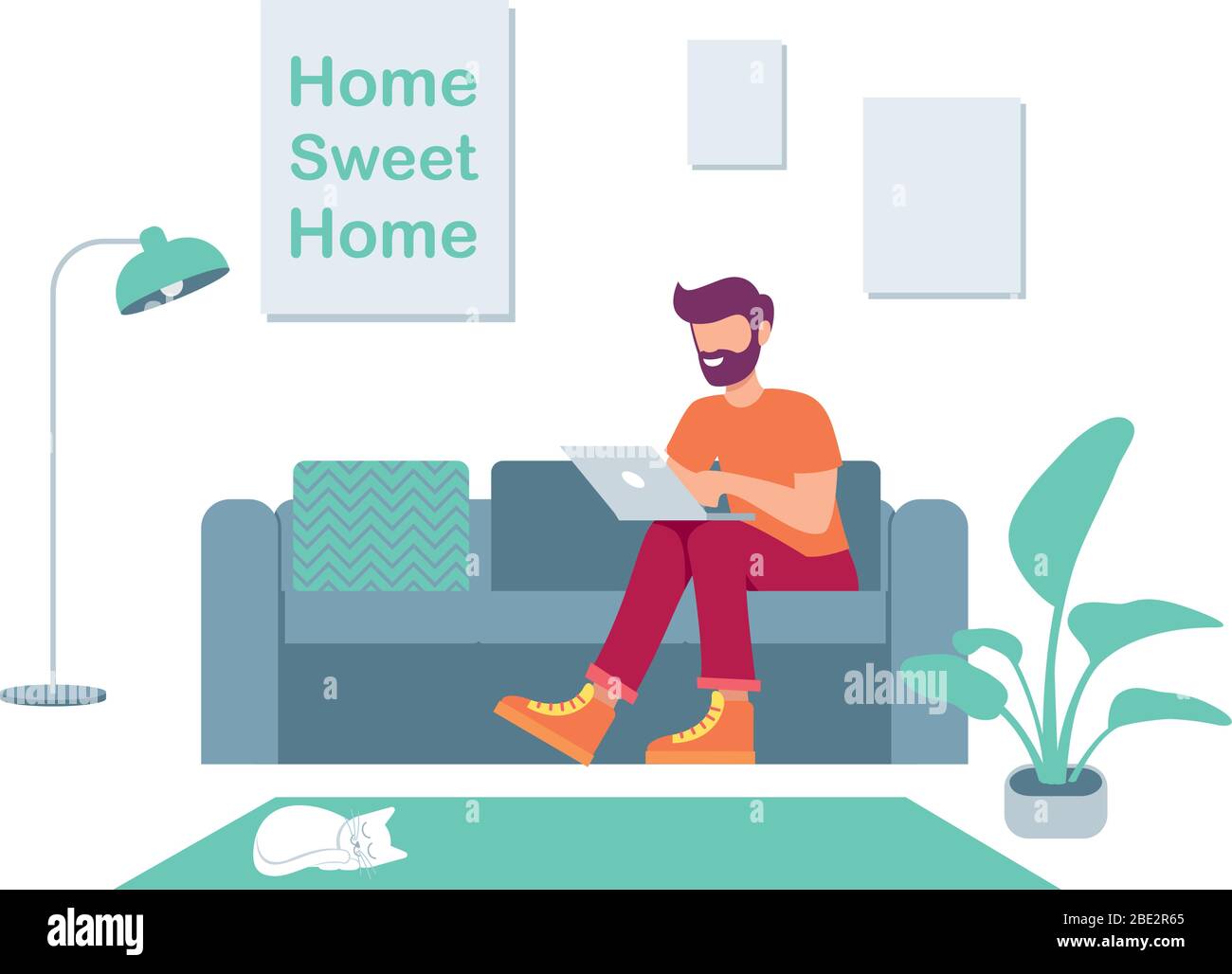 Home sweet home Stock Vector Images - Alamy