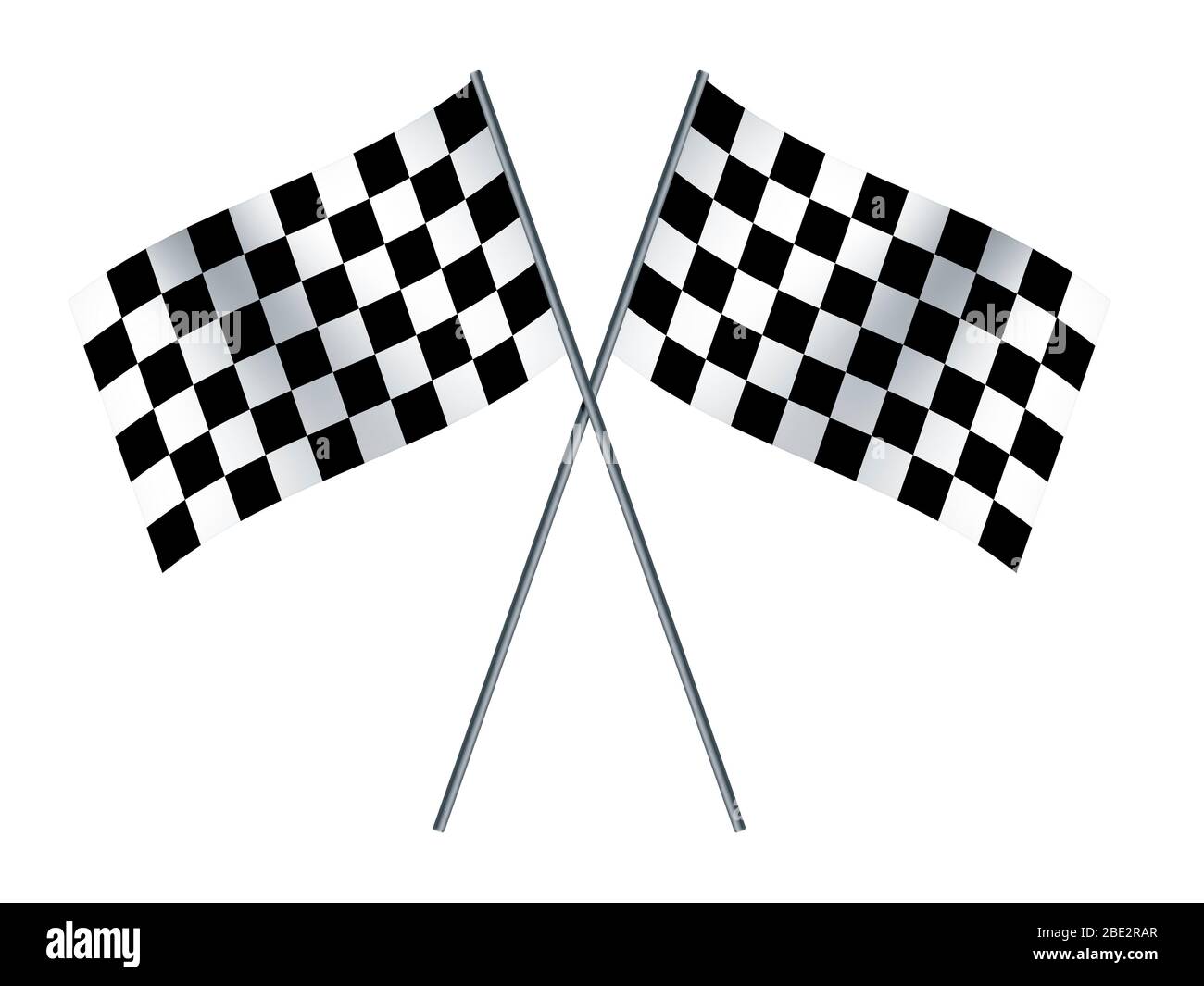 An image of two crossed formula1 flags Stock Photo - Alamy