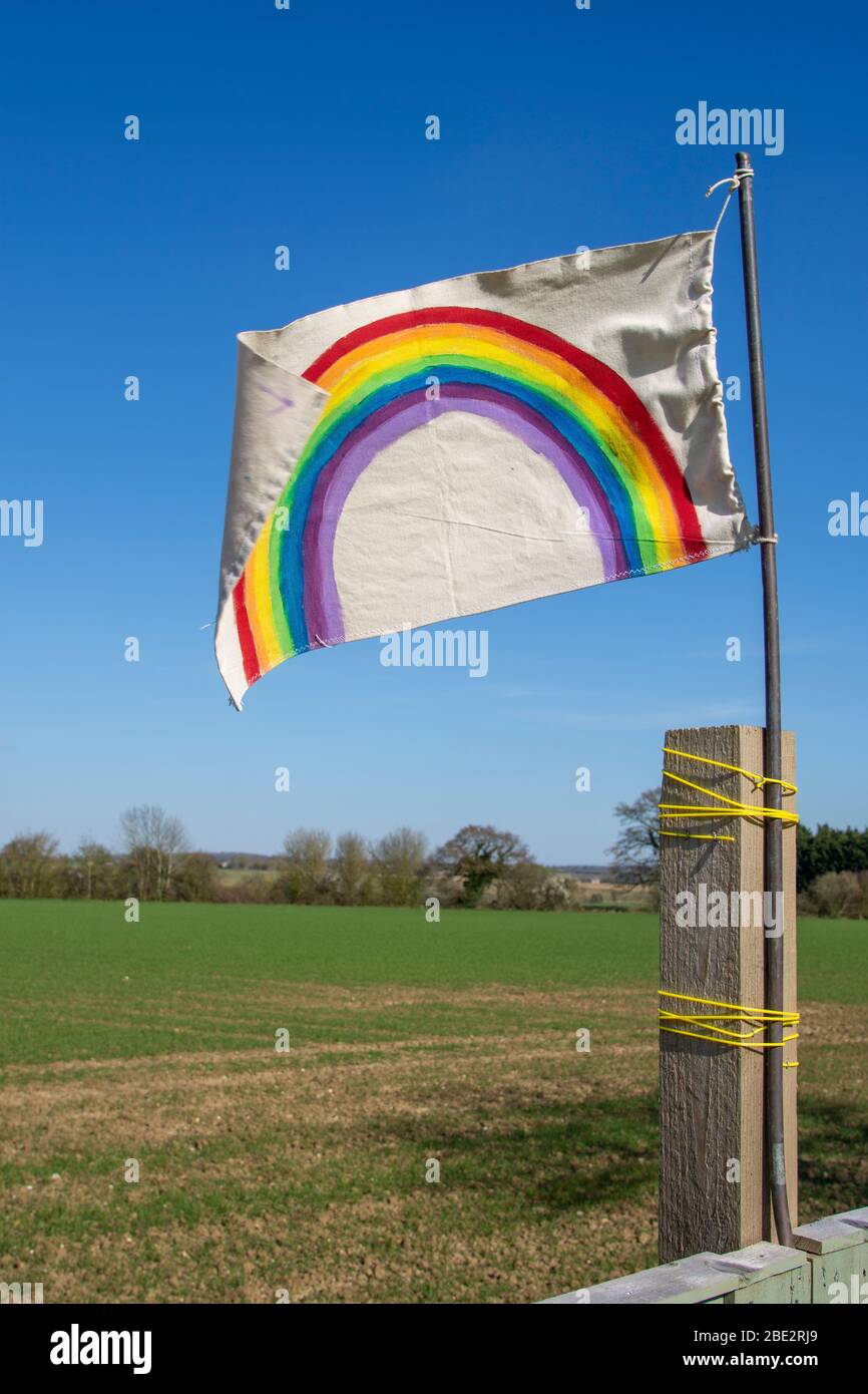Home made Rainbow flag Stock Photo - Alamy