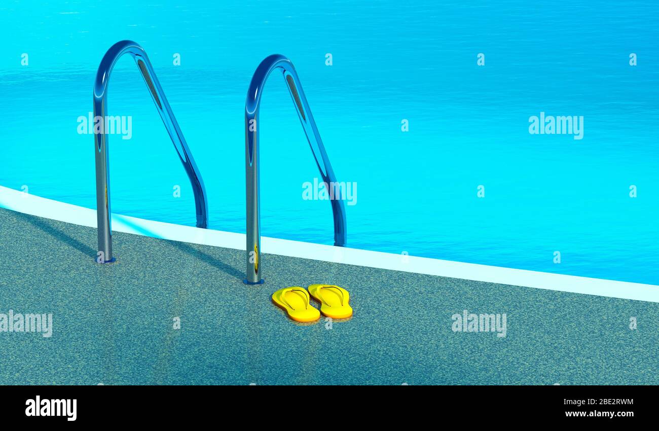 An illustration of a nice blue pool Stock Photo - Alamy