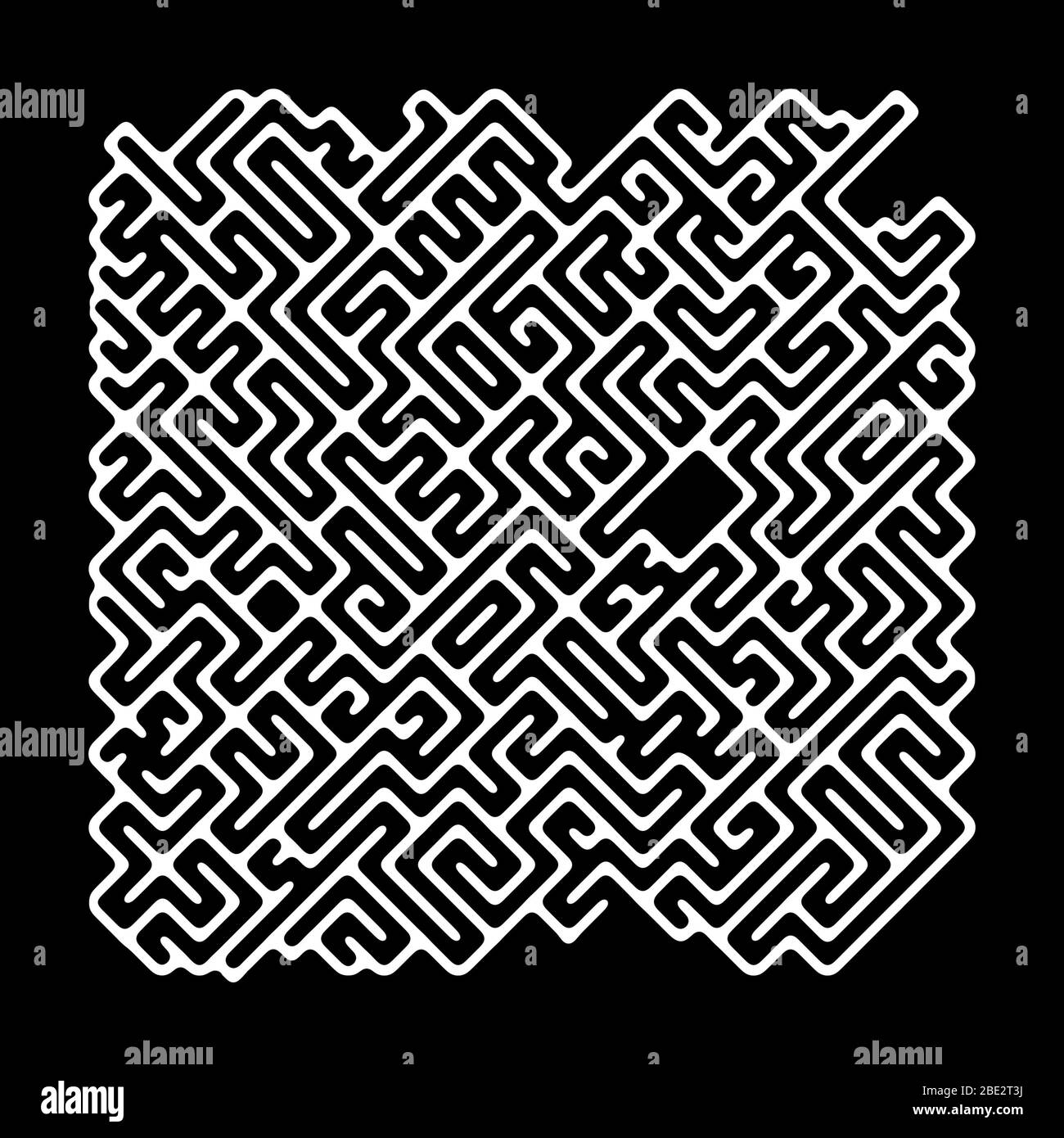 An image of a nice black and white maze. Will you find the way Stock ...