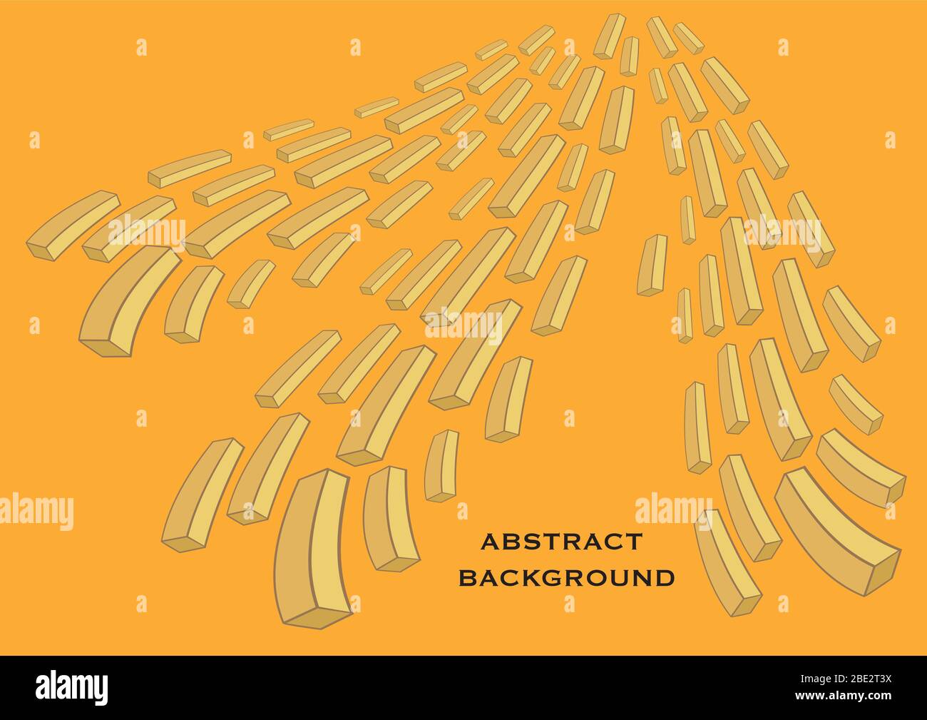 Vector illustration of yellow bars flying around Stock Vector Image ...