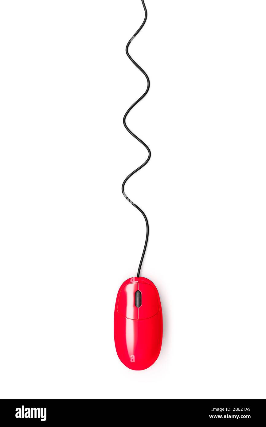 An image of a red computer mouse Stock Photo - Alamy