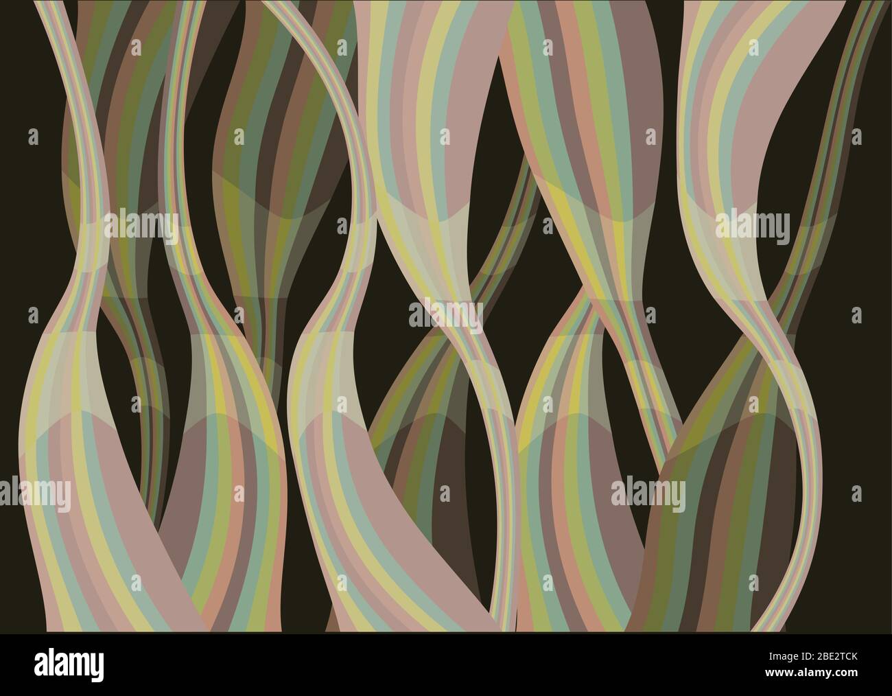 Colorful waves of layout design in black background. Vector ...