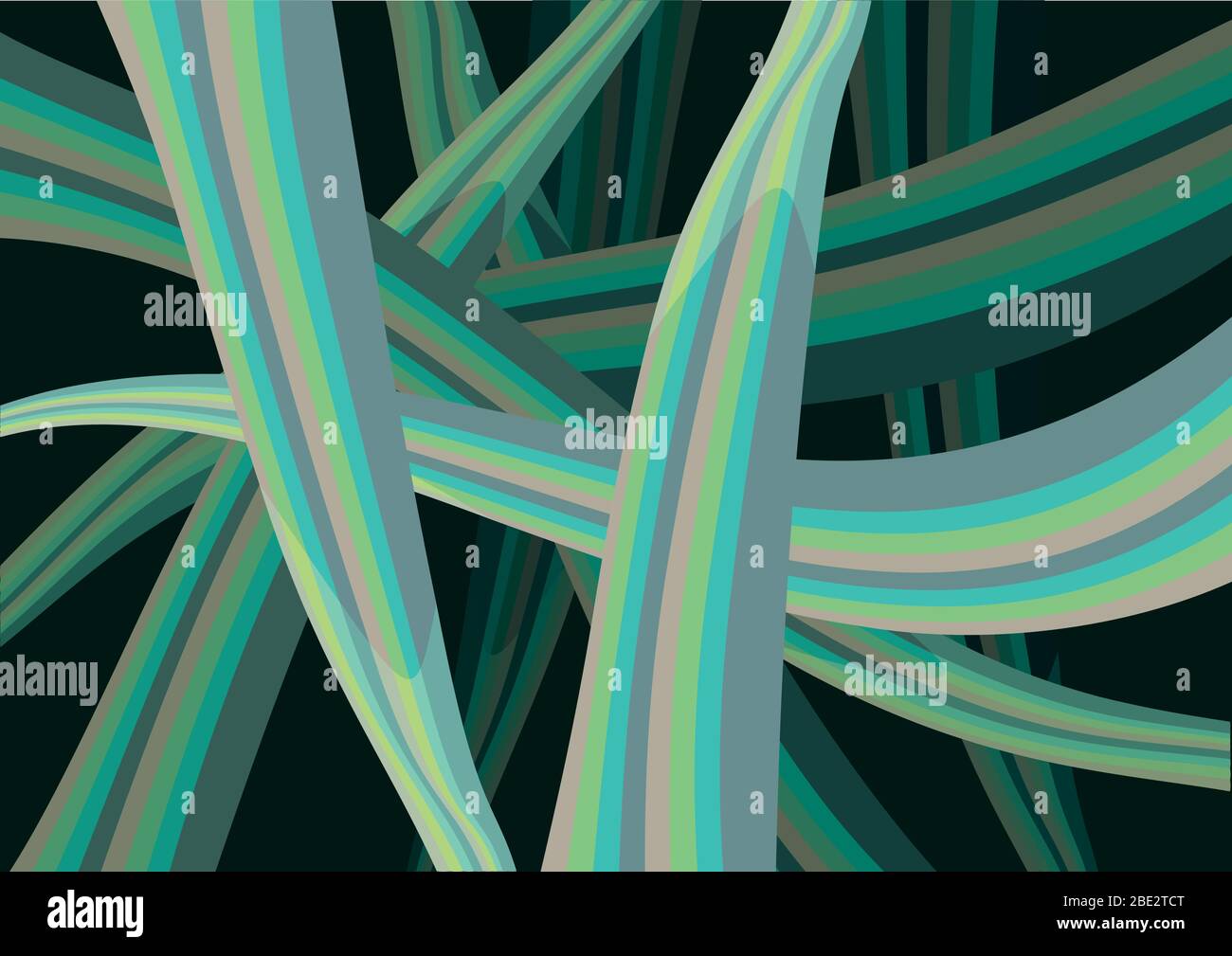 Colorful waves of layout design in black background. Vector ...