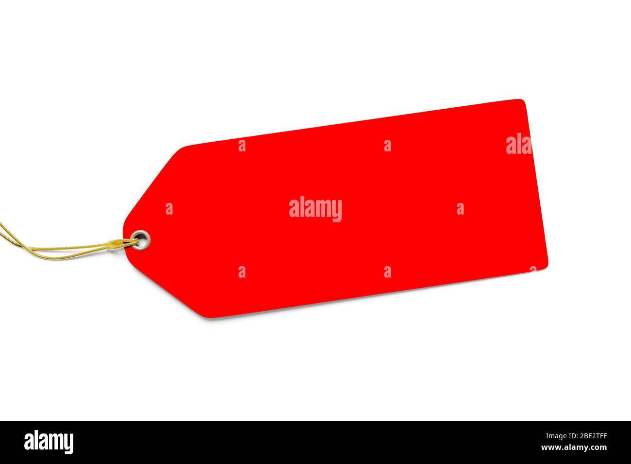 3d illustration of a typical red price tag isolated on white background ...