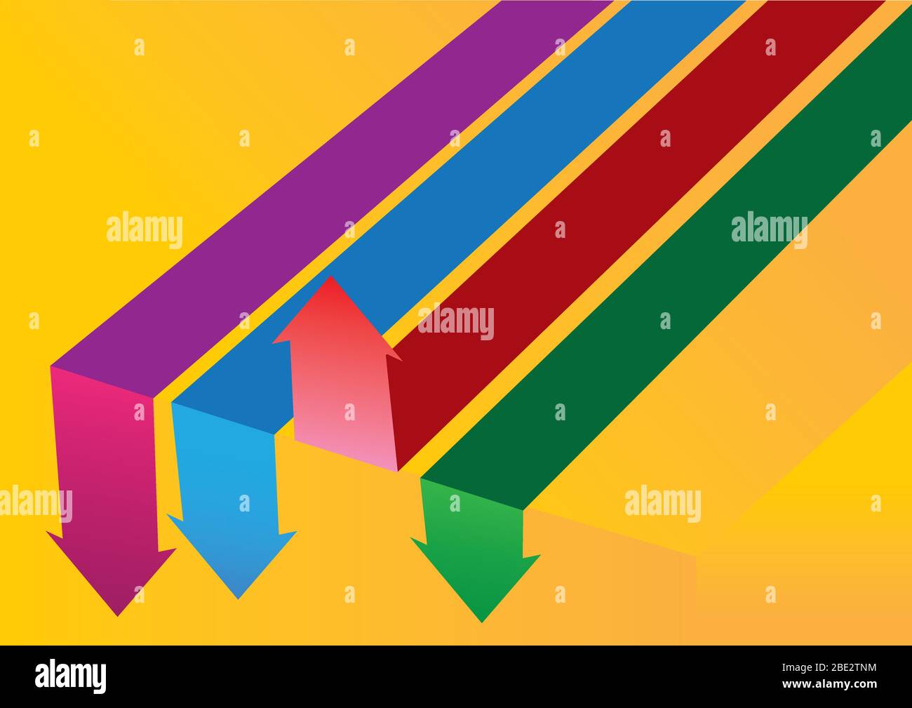 Concept layout of colorful arrows. Showing a concept of business ...