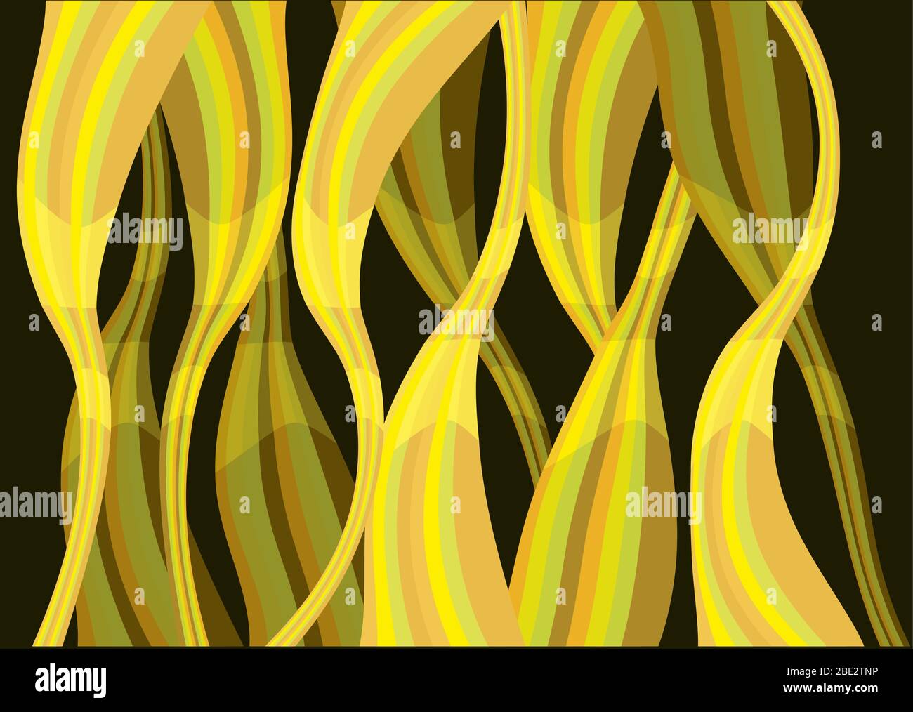 Colorful waves of layout design in black background. Vector ...