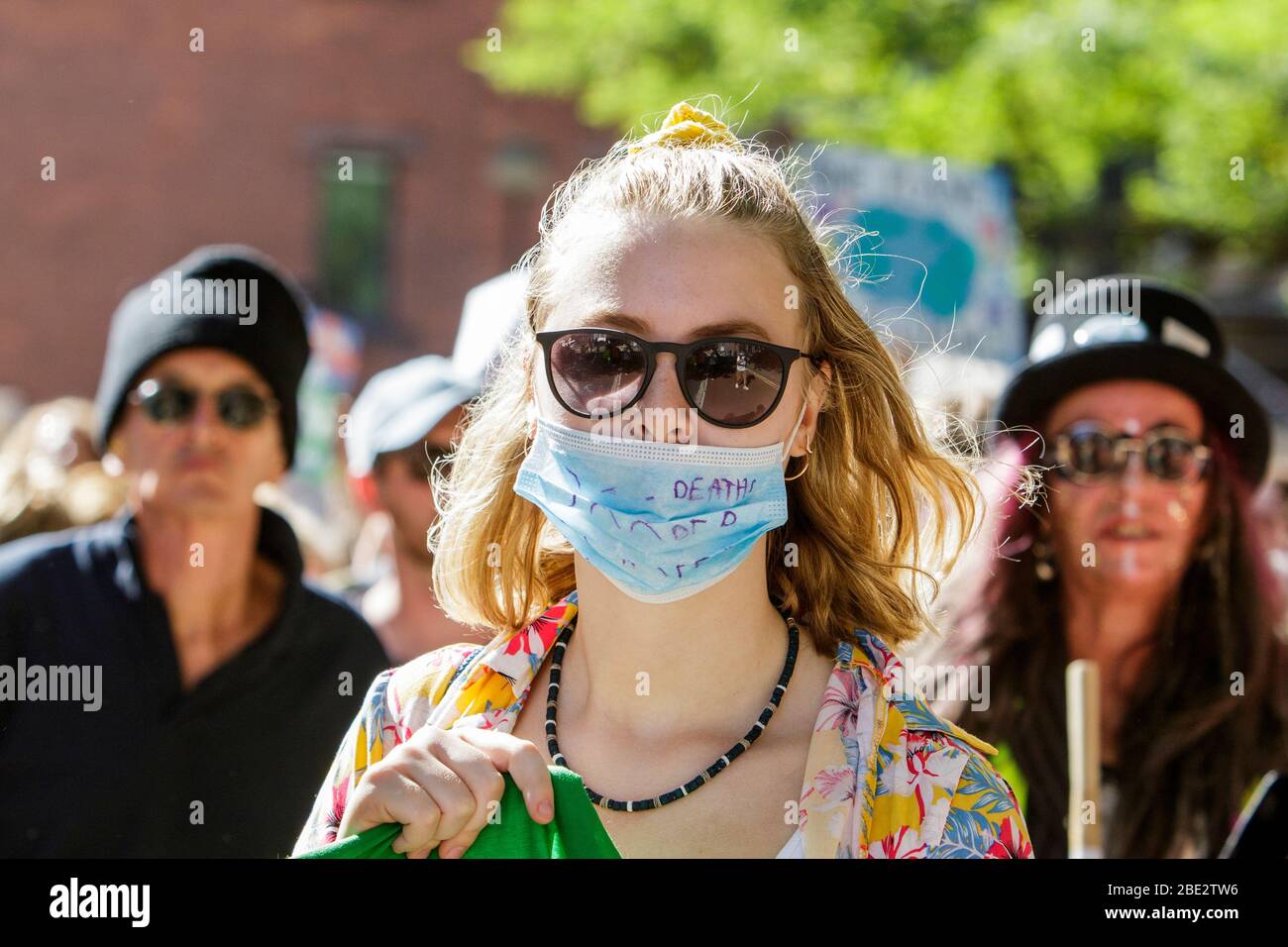 Bristol college student protesters and school children are pictured ...