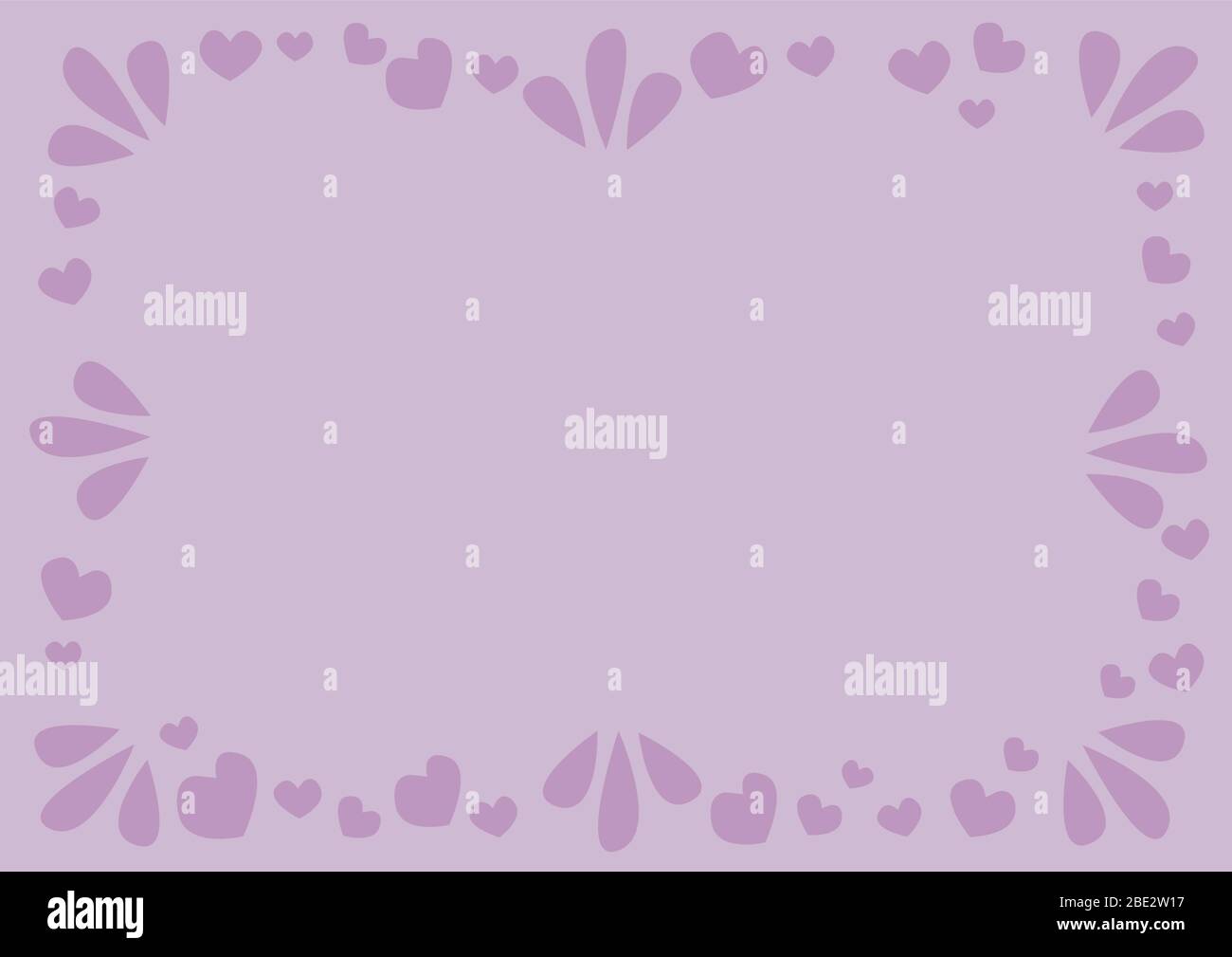 Purple border background with love and hearts. Layout design for ...