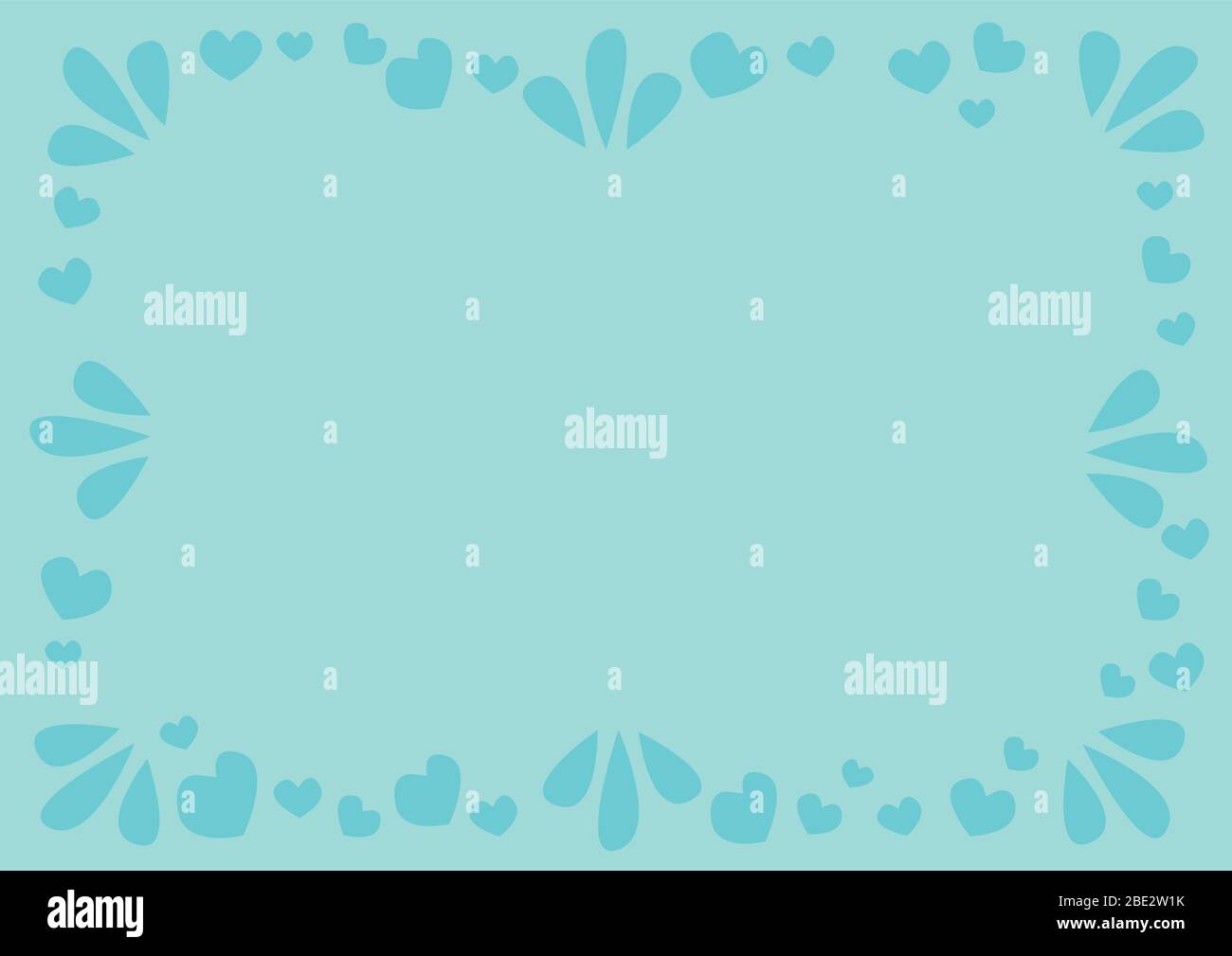 Blue border background with love and hearts. Layout design for business ...