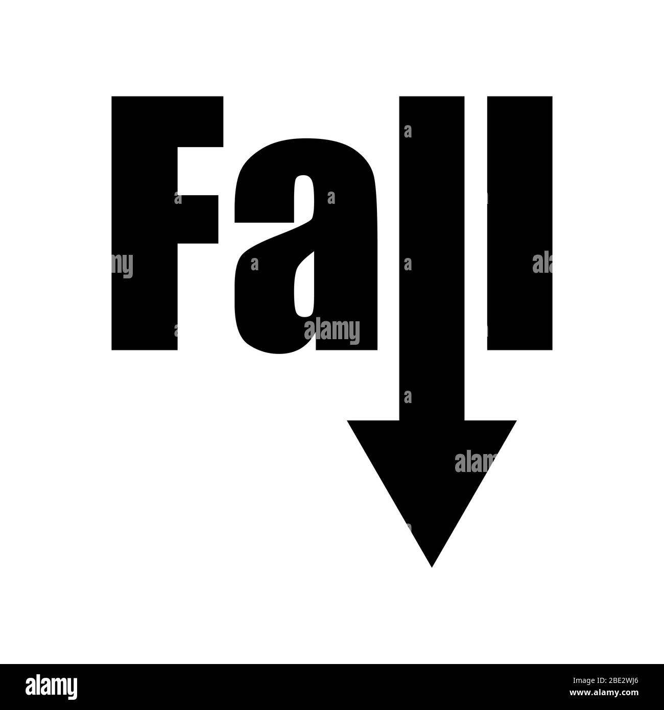 Fall text logotype vector template, black vector illustration, symbol ...