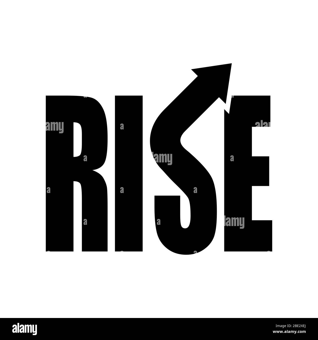 Rise text logotype vector template, black vector illustration, symbol ...