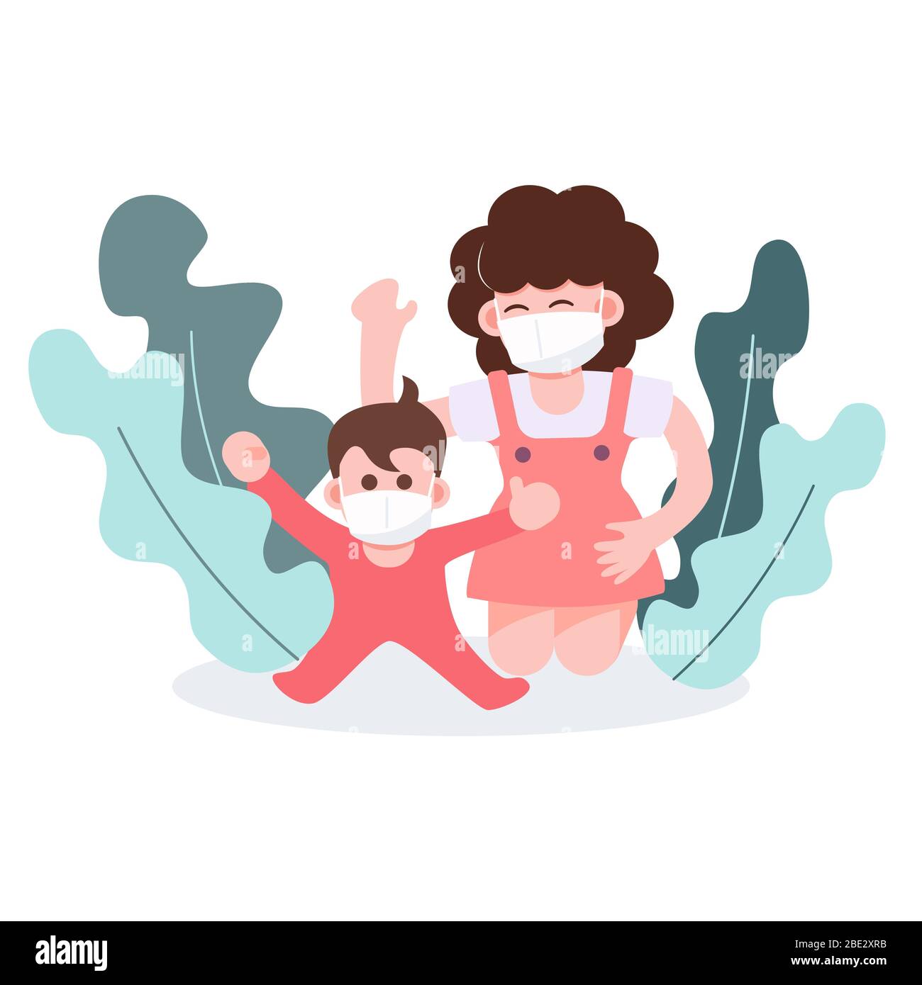 Sick kid mother parent Stock Vector Images - Alamy