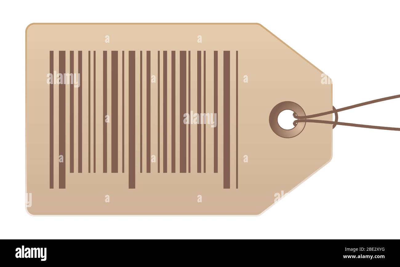 Price tag with bar code on white background vector stock illustration ...