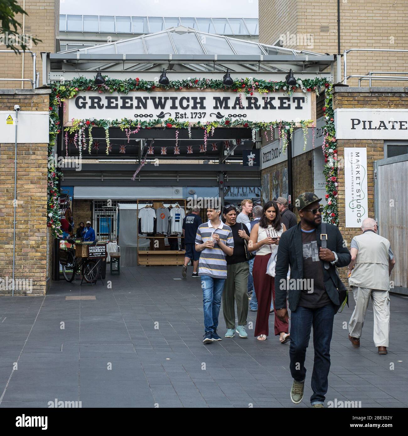 Greenwich Market Sign & Symbol in London Stock Photo - Alamy