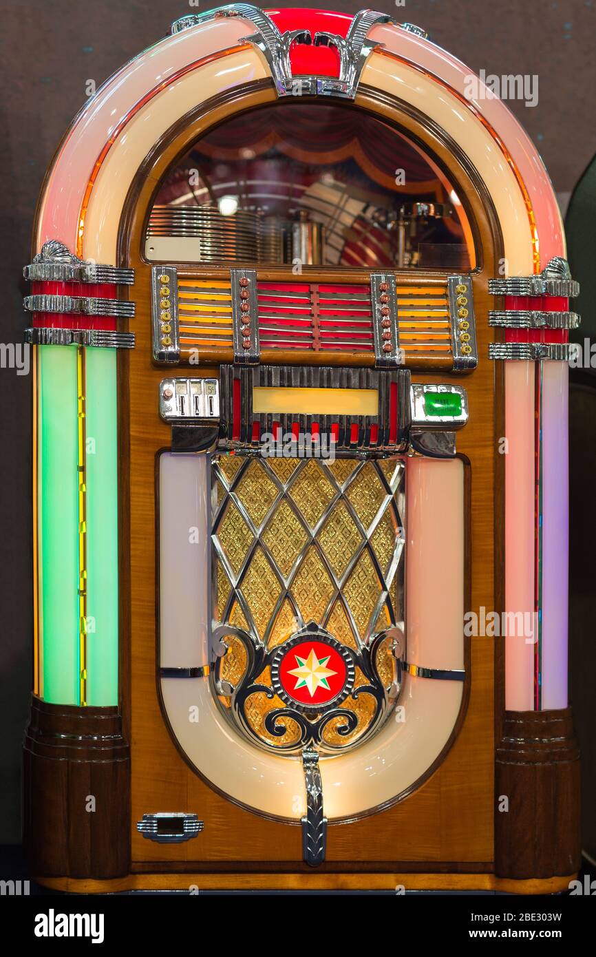 Details of Retro Jukebox: Music and Dance in the 1950s Stock Photo - Alamy