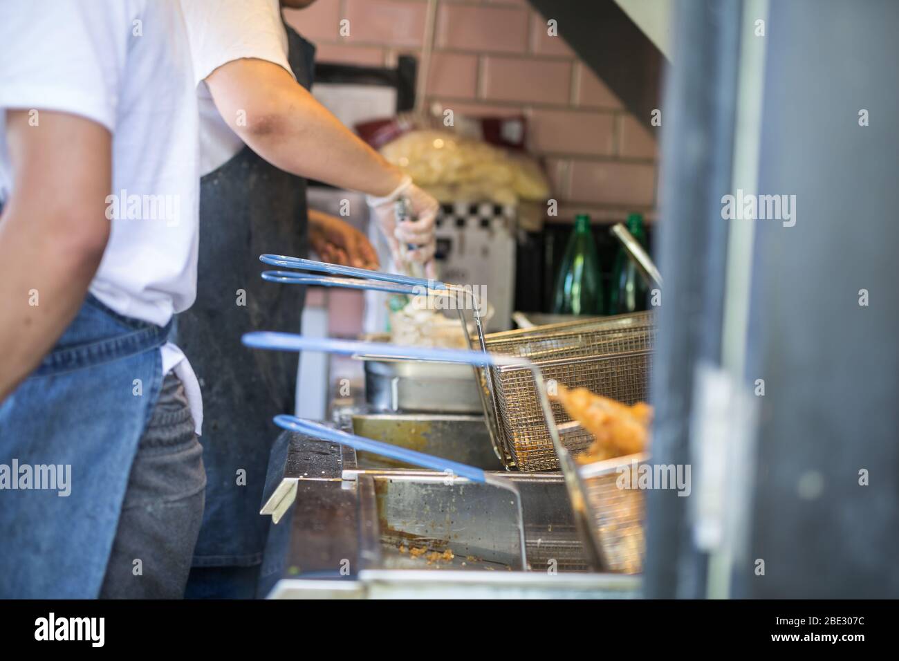 Cooking and Frying Foods in the Restaurant Stock Photo - Alamy