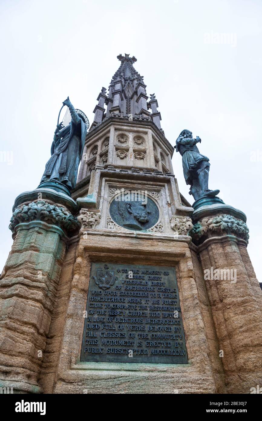 Monument to George Digby Wingfield who completed the restoration of ...