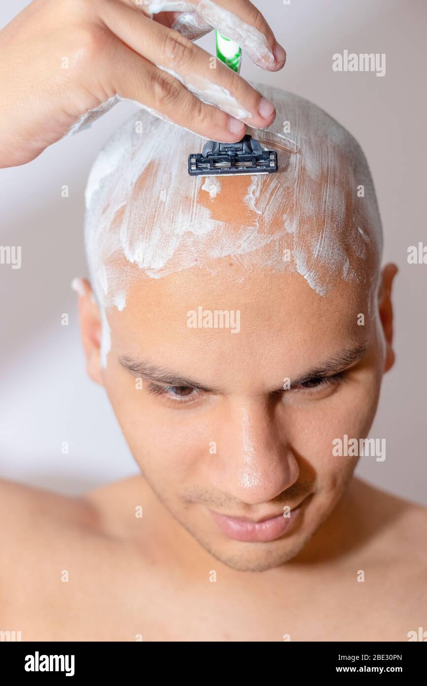 Shaving head head shave hi-res stock photography and images - Alamy