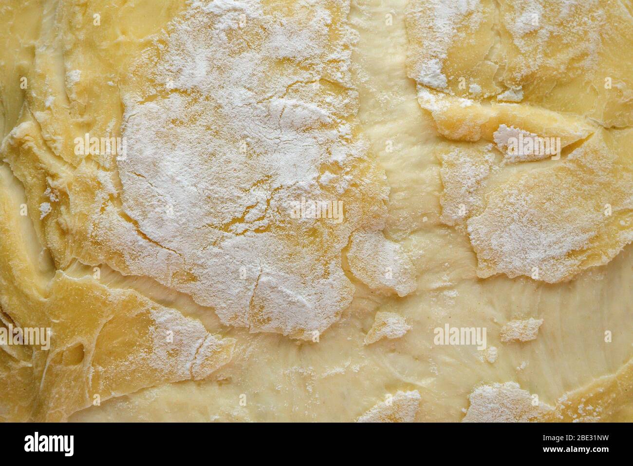 raw dough close-up. Cooking round bread preparation bread Stock Photo ...