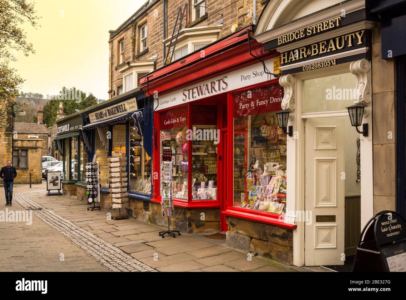 Parade of Shops, Bridge Street, Bakewell, Derbyshire Stock Photo - Alamy