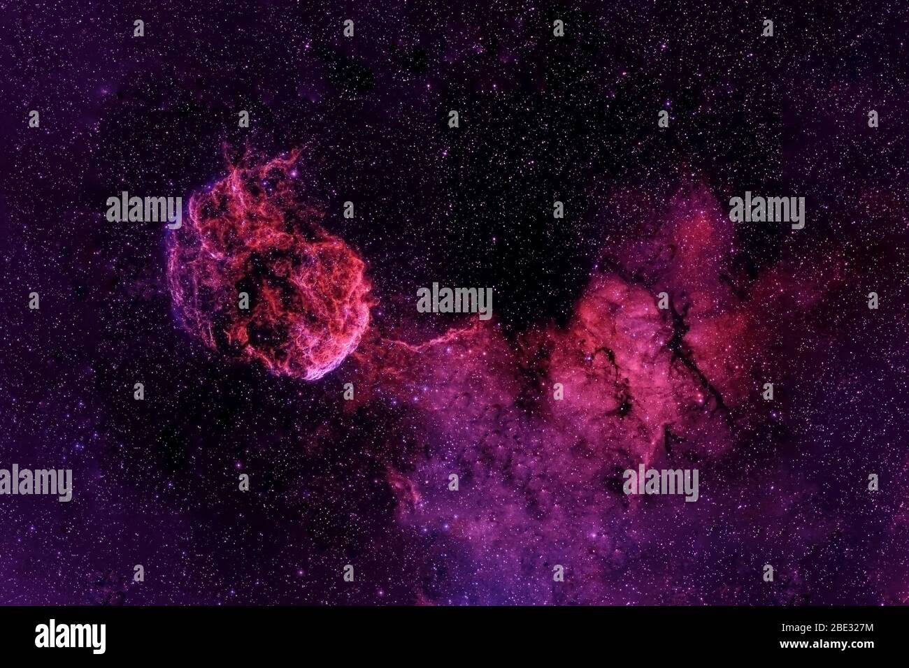 Blue space nebula.Background texture. Elements of this image furnished ...