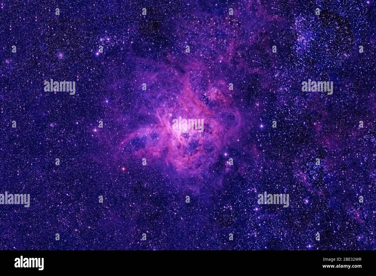 Beautiful blue space with stars and nebulae. Elements of this image ...