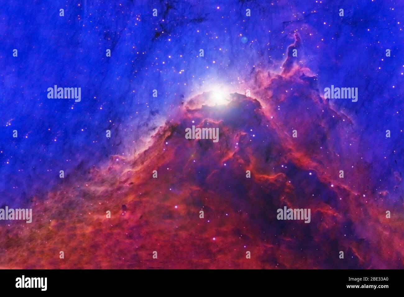 Blue space nebula.Background texture. Elements of this image furnished ...