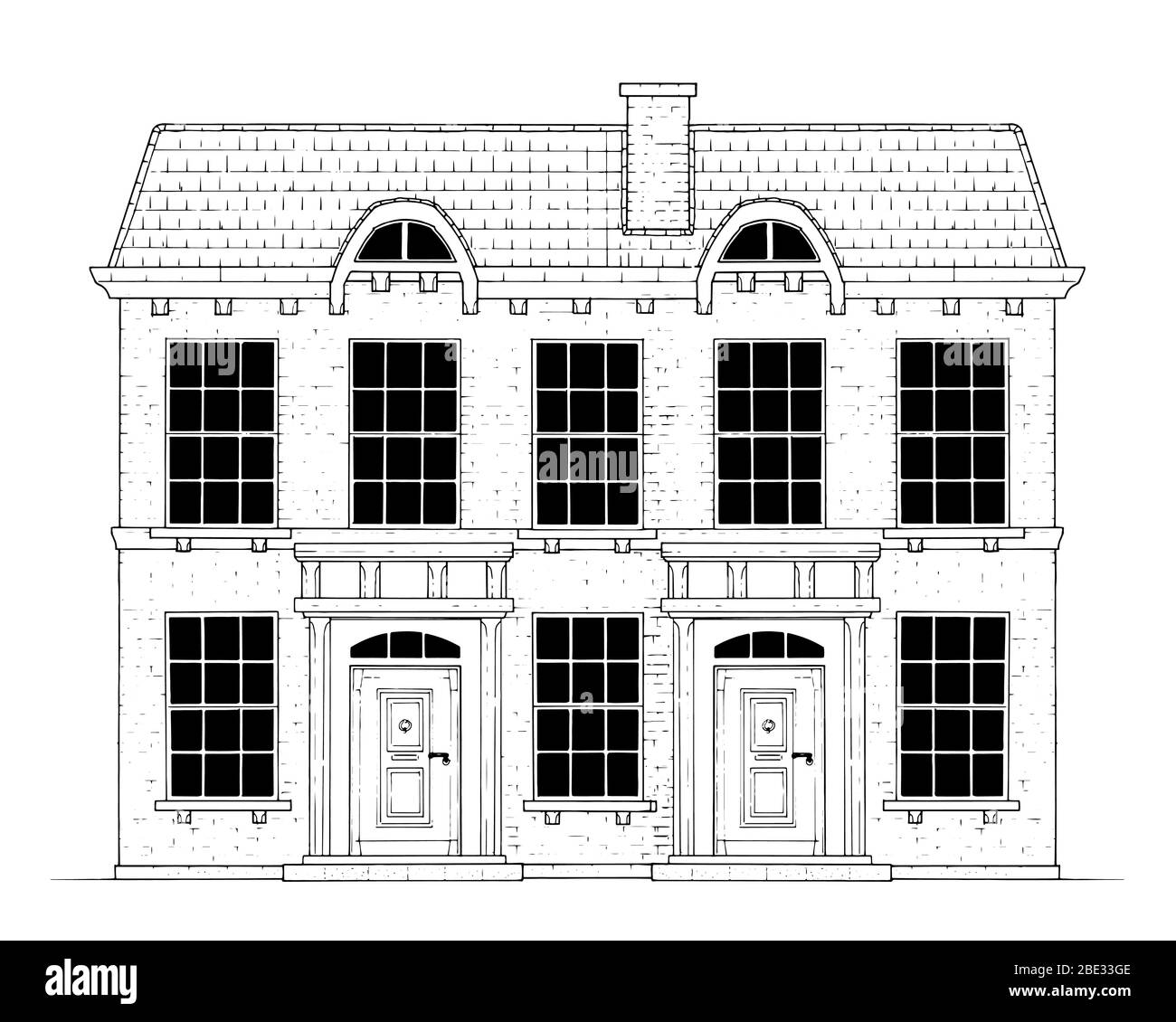 Housing row terrace Stock Vector Images - Alamy